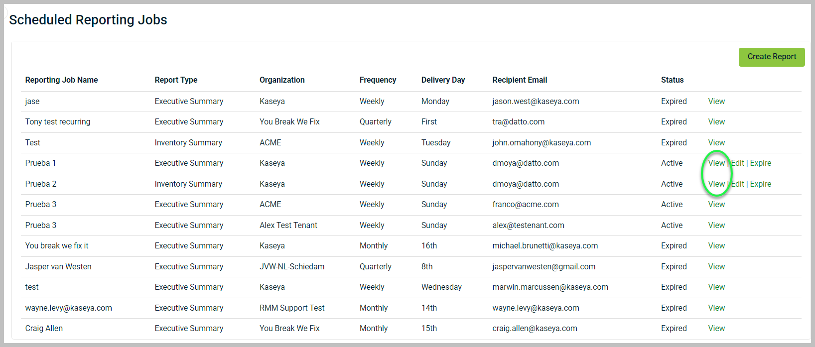 Getting started with reporting