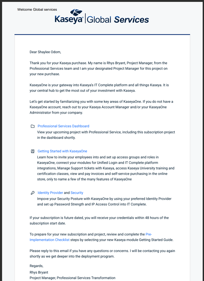 Getting started with Kaseya 365