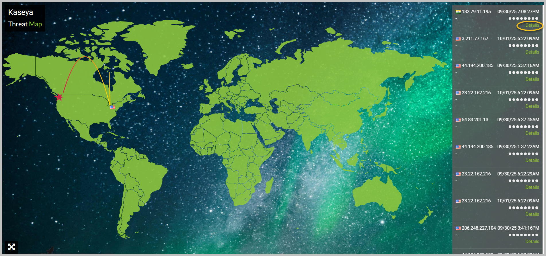 Understanding the RocketCyber threat map