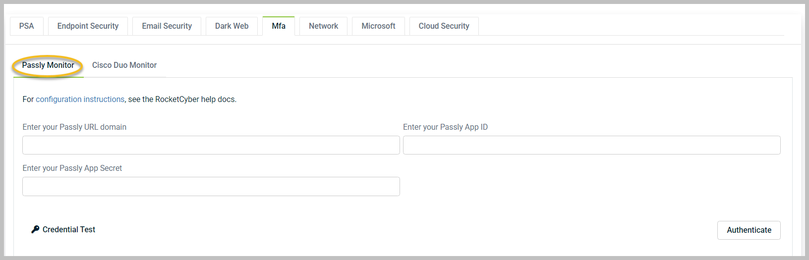 Configuring Passly