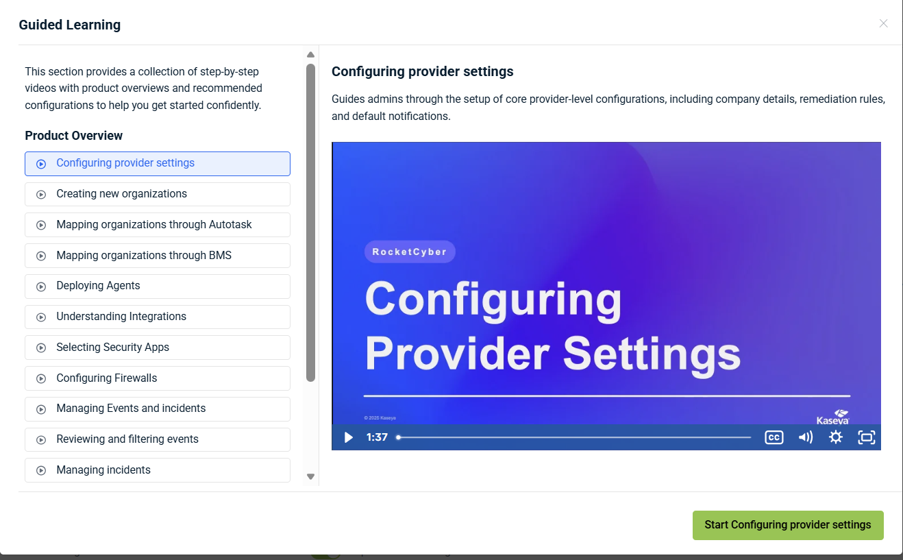 Standalone: Getting started with RocketCyber