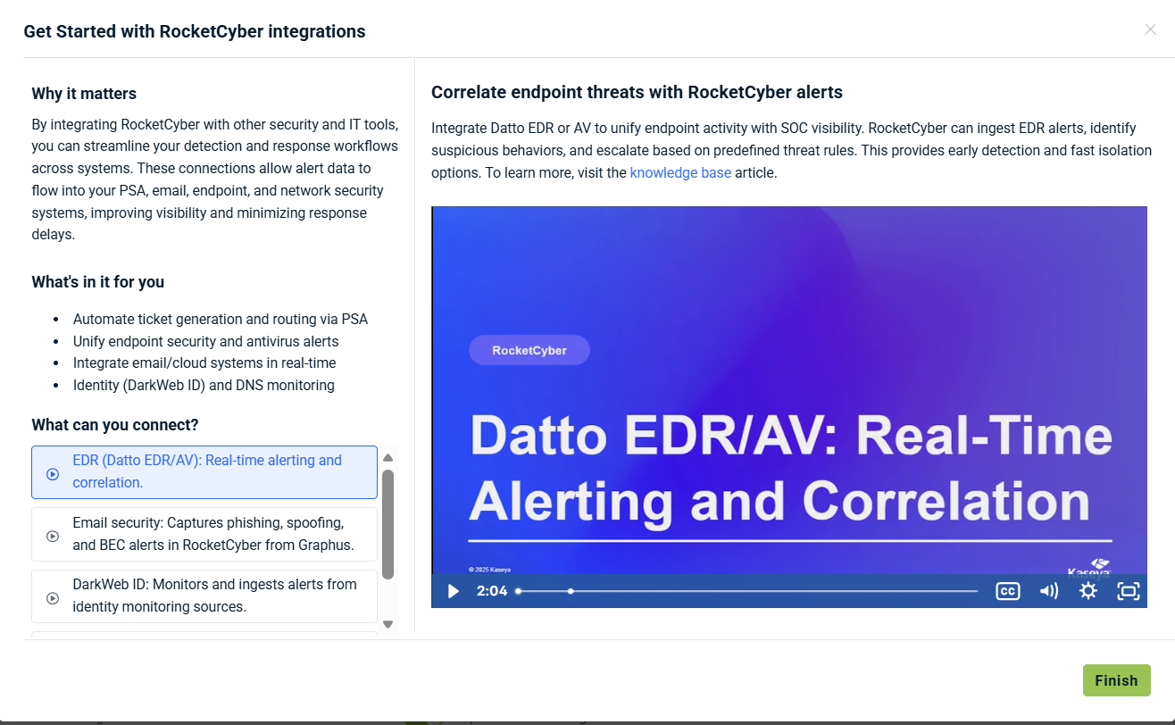 Standalone: Getting started with RocketCyber