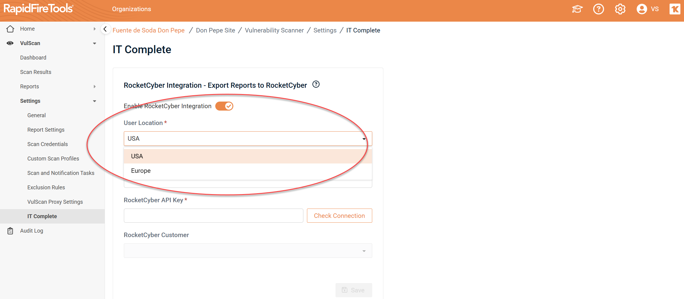 Configuring VulScan